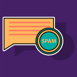 Sticker spam email warning window appear Vector Image