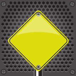 Blank yellow warning sign isolated Royalty Free Vector Image