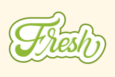 Hand drawn lettering fresh ink Royalty Free Vector Image