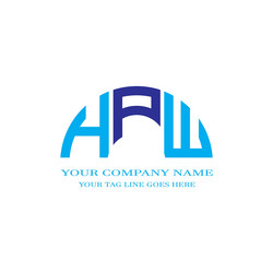 Hpw letter logo creative design with graphic Vector Image