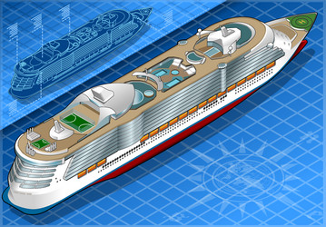 Yacht set isometric view Royalty Free Vector Image