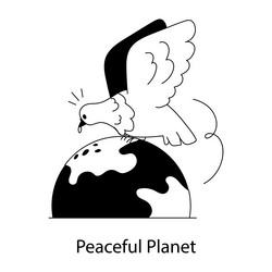 Peaceful planet Royalty Free Vector Image - VectorStock