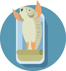 Food fish in can Royalty Free Vector Image - VectorStock