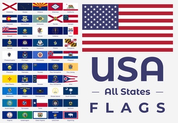 All national flags world with names Royalty Free Vector