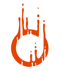 Circle design with liquid melting style shapes Vector Image