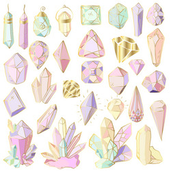 Fantasy crystals pattern Royalty Free Vector Image