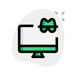 Desktop hack unauthorized act of breaching Vector Image