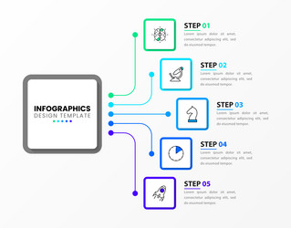 Infographic template rating system with stars Vector Image