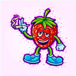 Rolling laughter funny apple weed strain Vector Image