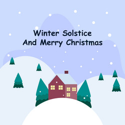 Winter solstice merry christmas banner Royalty Free Vector