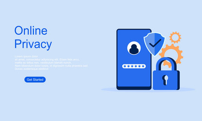Online privacy concept Royalty Free Vector Image
