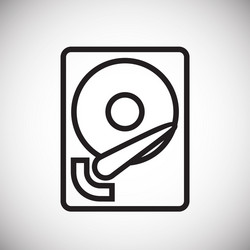 Data storage device icon on white background Vector Image