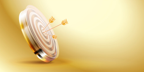 Target website header banner with copy space Vector Image