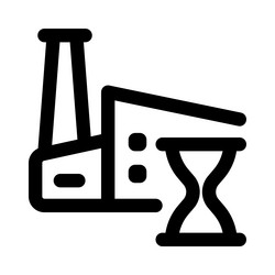 Manufacturing facility in factory open constantly Vector Image