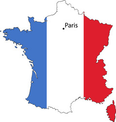 Map with national flag Royalty Free Vector Image