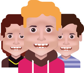 Cartoon avatar face 04 Royalty Free Vector Image