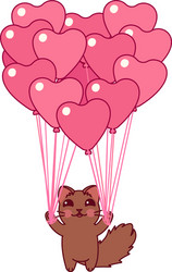 Cat and heart Royalty Free Vector Image - VectorStock