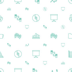 Data icons pattern seamless white background Vector Image