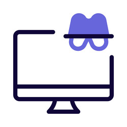 Desktop hack unauthorized act of breaching Vector Image