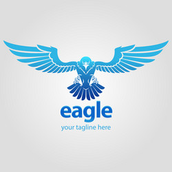 Blue eagle Royalty Free Vector Image - VectorStock