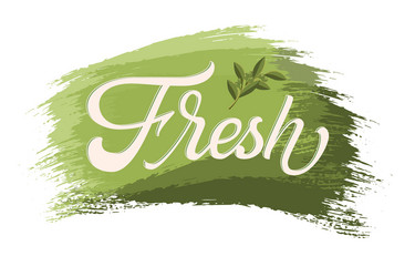 Hand drawn lettering fresh ink Royalty Free Vector Image