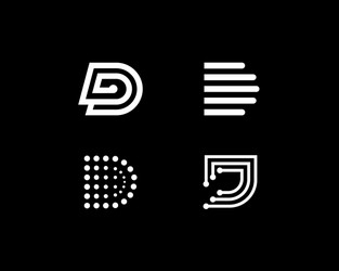 Letter d chat logo Royalty Free Vector Image - VectorStock