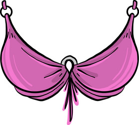 Pink triangle bra on a white background Royalty Free Vector