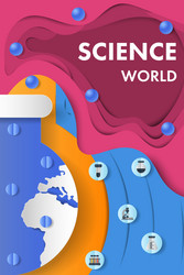 Science paper art style Royalty Free Vector Image