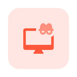 Desktop hack unauthorized act of breaching Vector Image