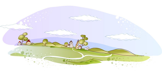 Idyllic landscape background Royalty Free Vector Image