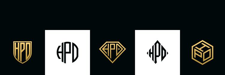 Initial letters iad logo designs bundle Royalty Free Vector