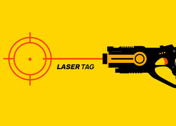 Laser tag target game poster flyer lasertag banner