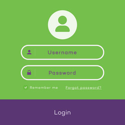 Login form page template set Royalty Free Vector Image