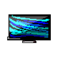 Display tv screen game pixel art Royalty Free Vector Image