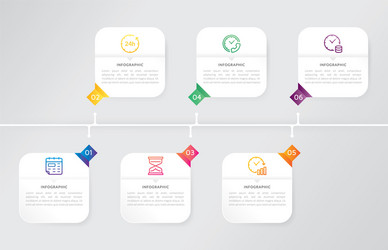 Simple horizontal infographic timeline template Vector Image