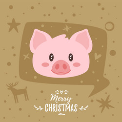 2019 new yea christmas greeting card Royalty Free Vector