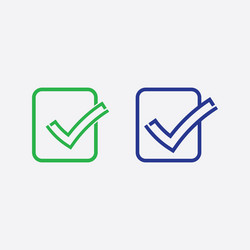 Checklist check mark logo or icon tick symbol Vector Image