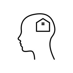 People think head icon logo design Royalty Free Vector Image