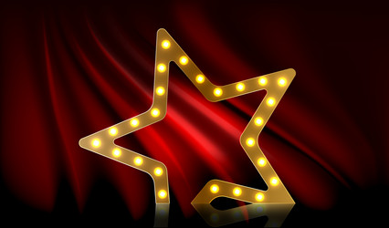 Retro light sign vintage style banner Royalty Free Vector