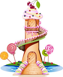 Sweet castle Royalty Free Vector Image - VectorStock