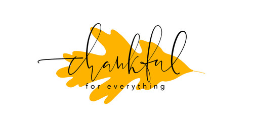 Thankful for you elegant thin script lettering Vector Image