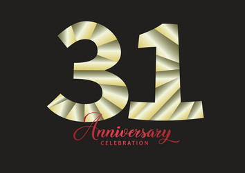 31 year anniversary celebration logotype Vector Image