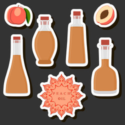 On theme big set different types liquid oil Vector Image