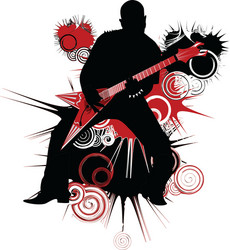 Rock star playing guitar Royalty Free Vector Image