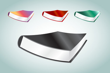 Book 3d isolated on white Royalty Free Vector Image