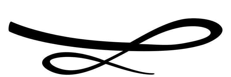 Black decorative underline calligraphy ink stroke Vector Image