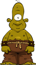 Cyclops monster cartoon character on a white Vector Image