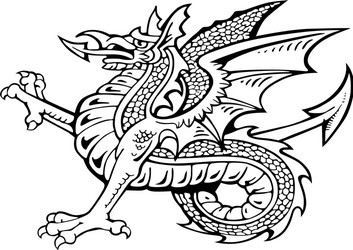 Heraldic dragons Royalty Free Vector Image - VectorStock