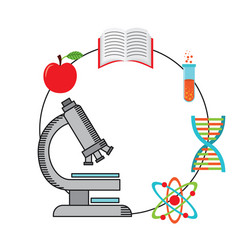 Realistic chemical laboratory template Royalty Free Vector