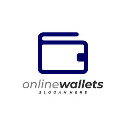 Wallets logo template creative Royalty Free Vector Image